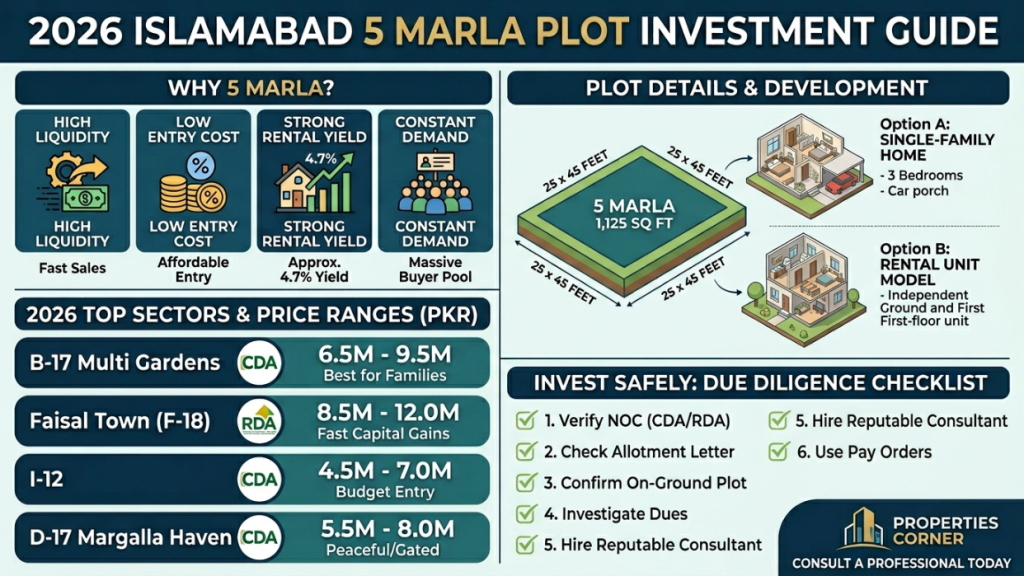 Best 5 Marla Plot for Sale in Islamabad: 2026 Price Guide